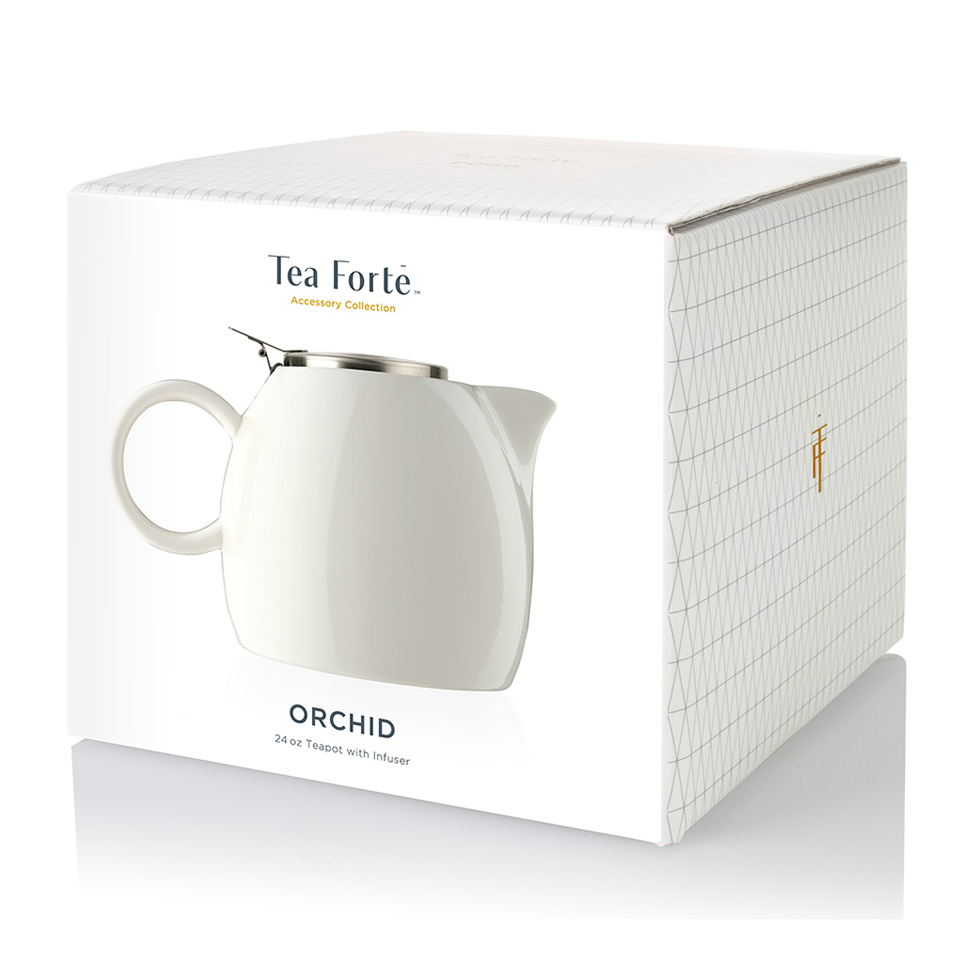 Pugg Teapot & Infuser White | Luxury Teaware – Tea Forté Australia